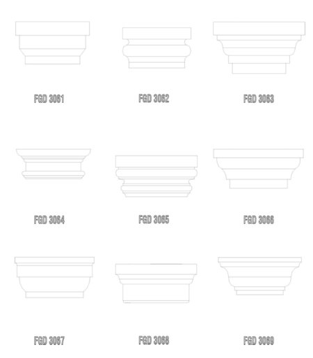 Column caps - Architectural Foam and Precast Concrete