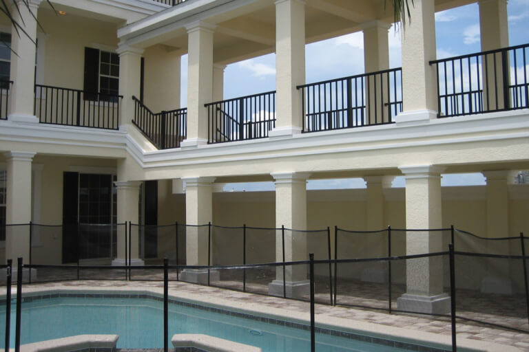 Exterior square columns with precast caps and bases - Architectural ...